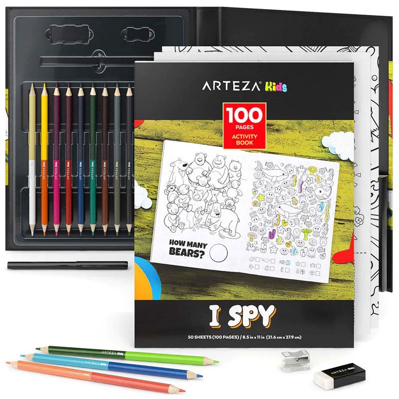 16Piece I Spy Coloring Book Kit SHIPPING INCLUDED
