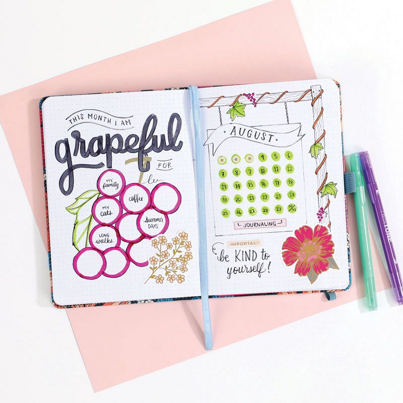 The Happy Planner Retro Blooms Dot Grid Bullet Journal